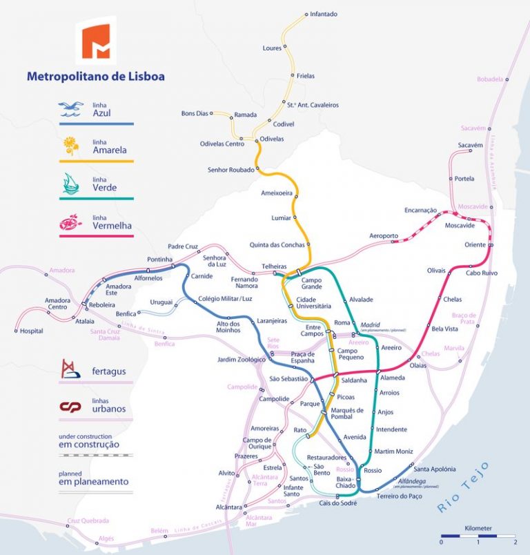 Plano de Metro de Lisboa ¡Fotos y Guía Actualizada! 【2020】
