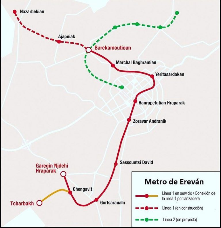Plano de Metro de Ereván ¡Fotos y Guía Actualizada! 【2020】